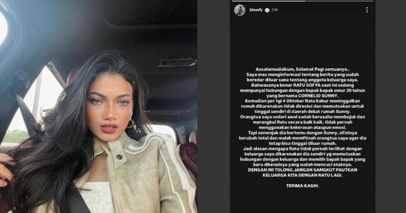 6 Fakta Kaburnya Ratu Sofya, Diduga Pacarnya Cornelio Sunny | Popmama.com